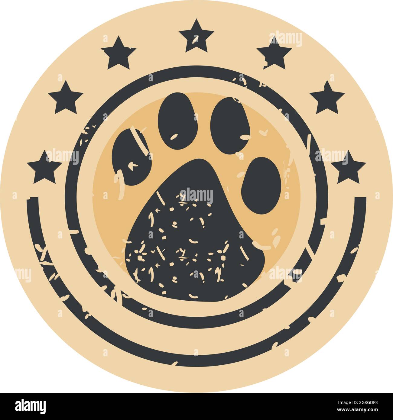 pets paw label Stock Vector Image & Art - Alamy