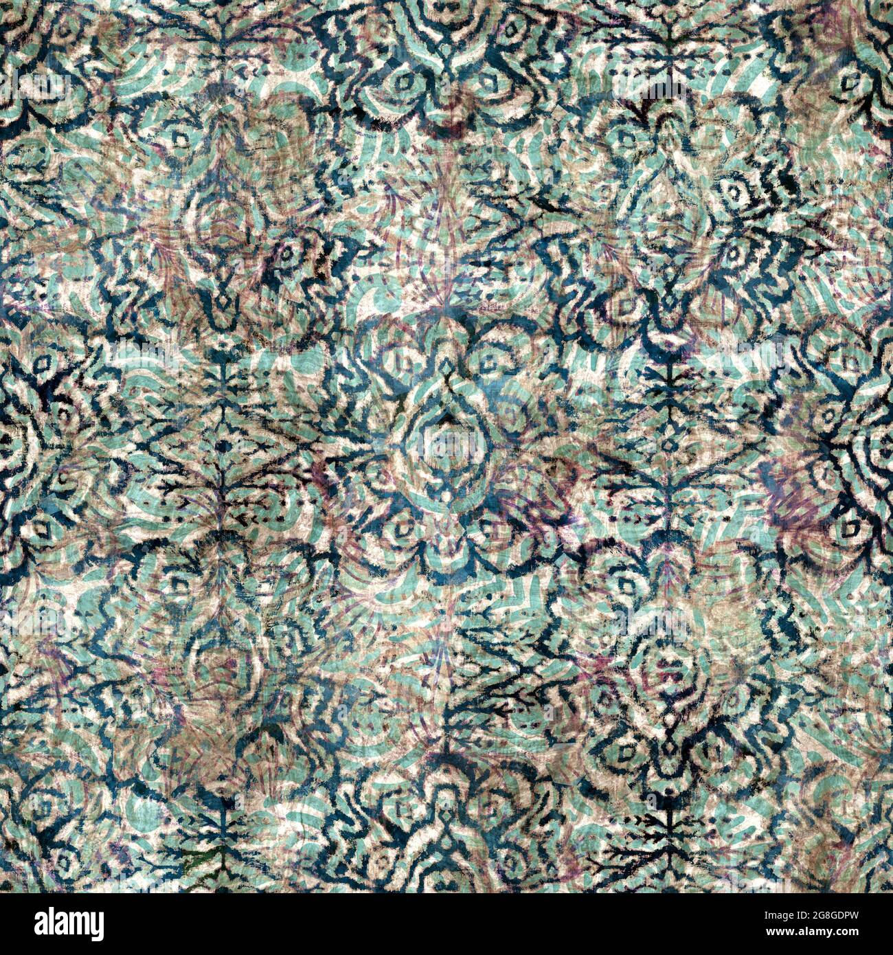 Seamless elegant mixed media pattern in navy, blue, pink, and cream ...