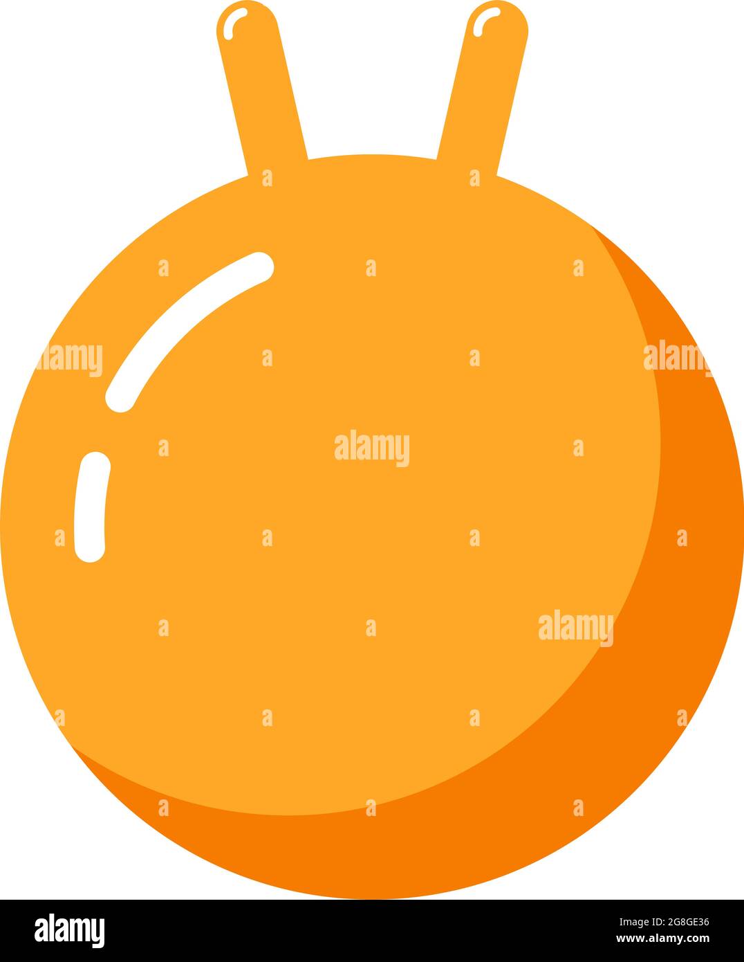 Ball for fitness training cartoon isolated vector on white Stock Vector ...