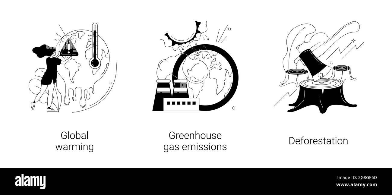 Climate change abstract concept vector illustrations Stock Vector Image ...