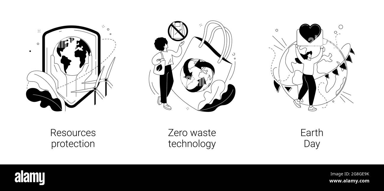 Environmental activism abstract concept vector illustrations Stock ...