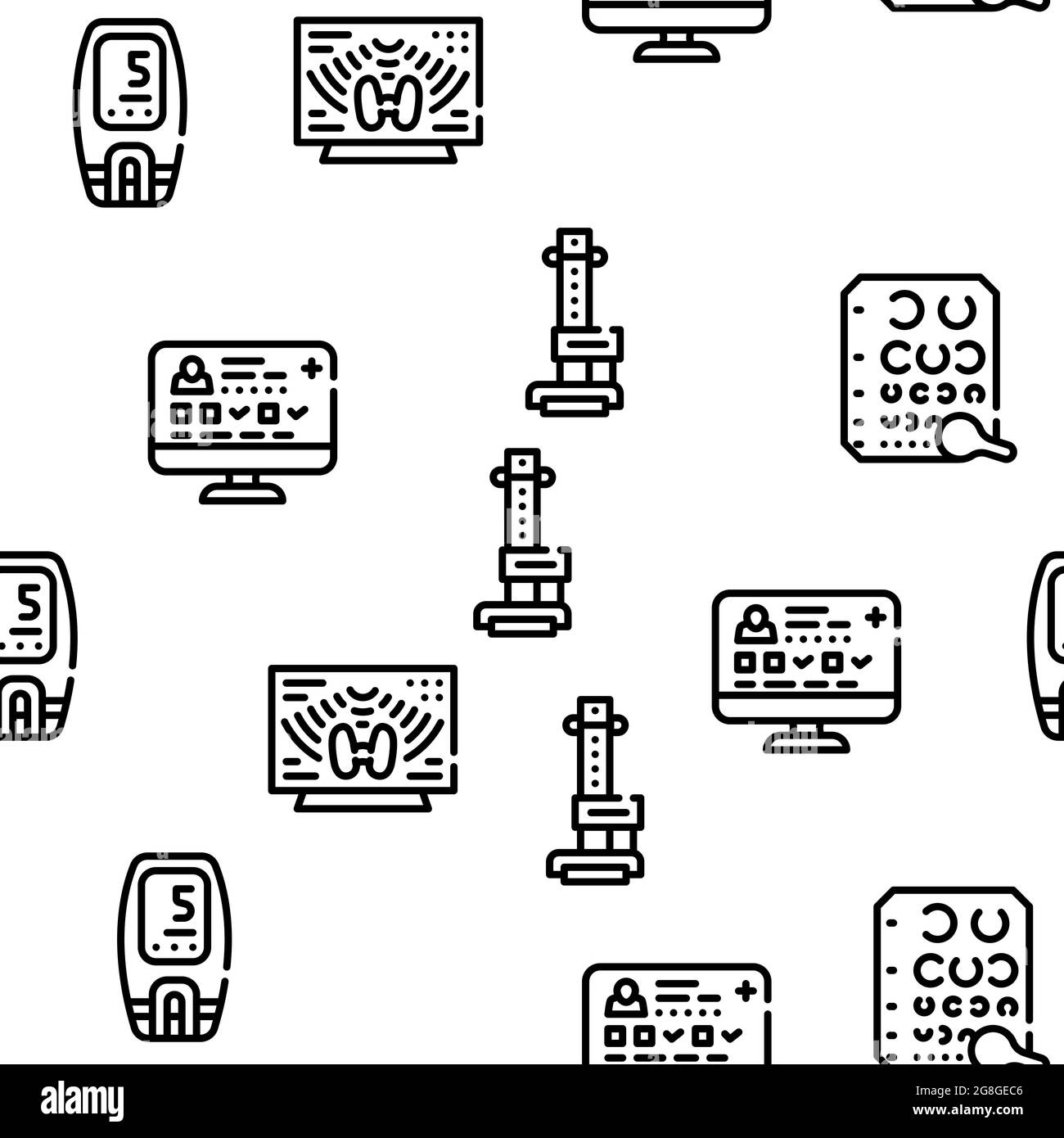 Medical Checkup Health Vector Seamless Pattern Stock Vector Image & Art ...