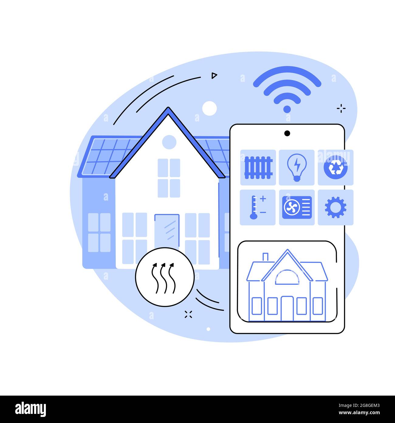 Home heating technologies abstract concept vector illustration Stock ...