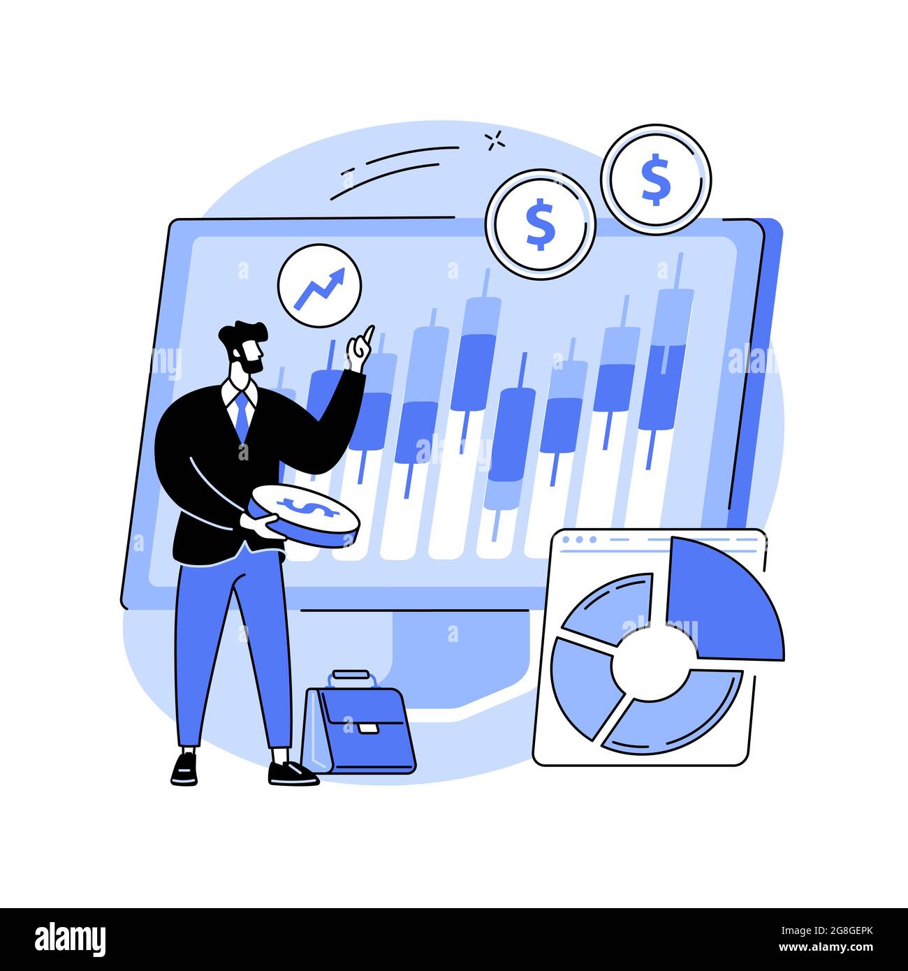 Stock market abstract concept vector illustration Stock Vector Image ...