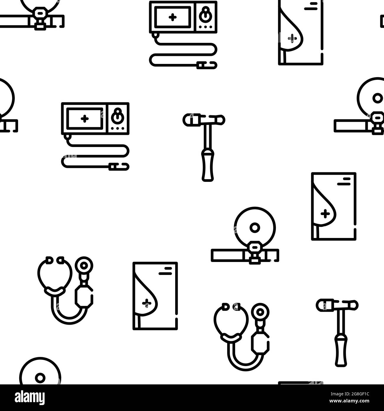 Medical Checkup Health Vector Seamless Pattern Stock Vector Image And Art