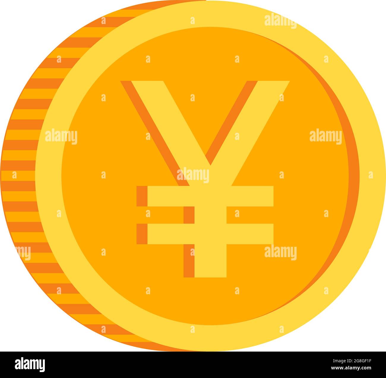 Chinese yuan coin icon, japanese yen vector isolated symbol Stock ...