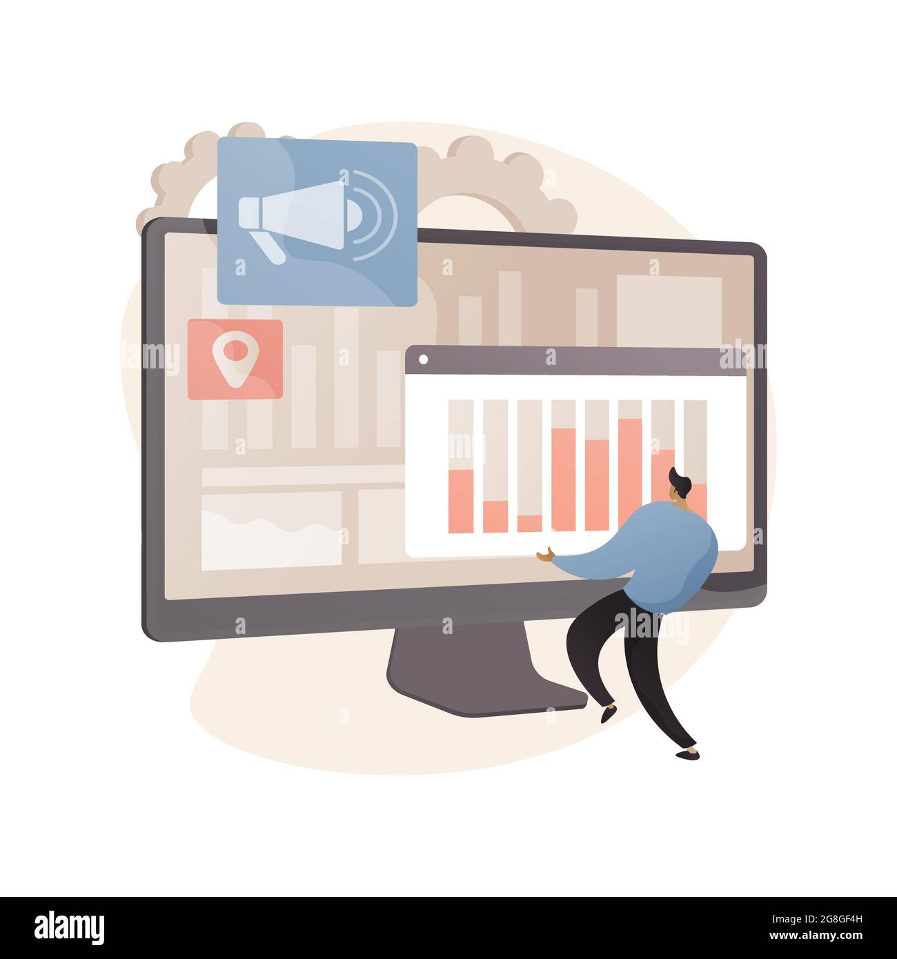 Digital marketing strategy abstract concept vector illustration Stock ...