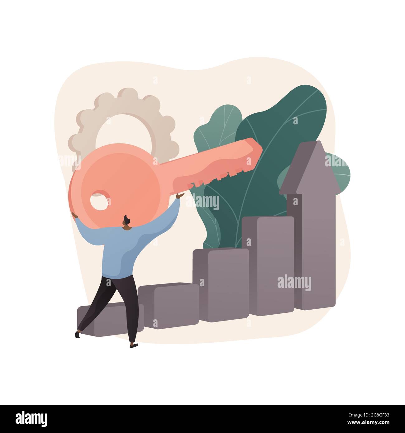 Key to success abstract concept vector illustration Stock Vector Image ...