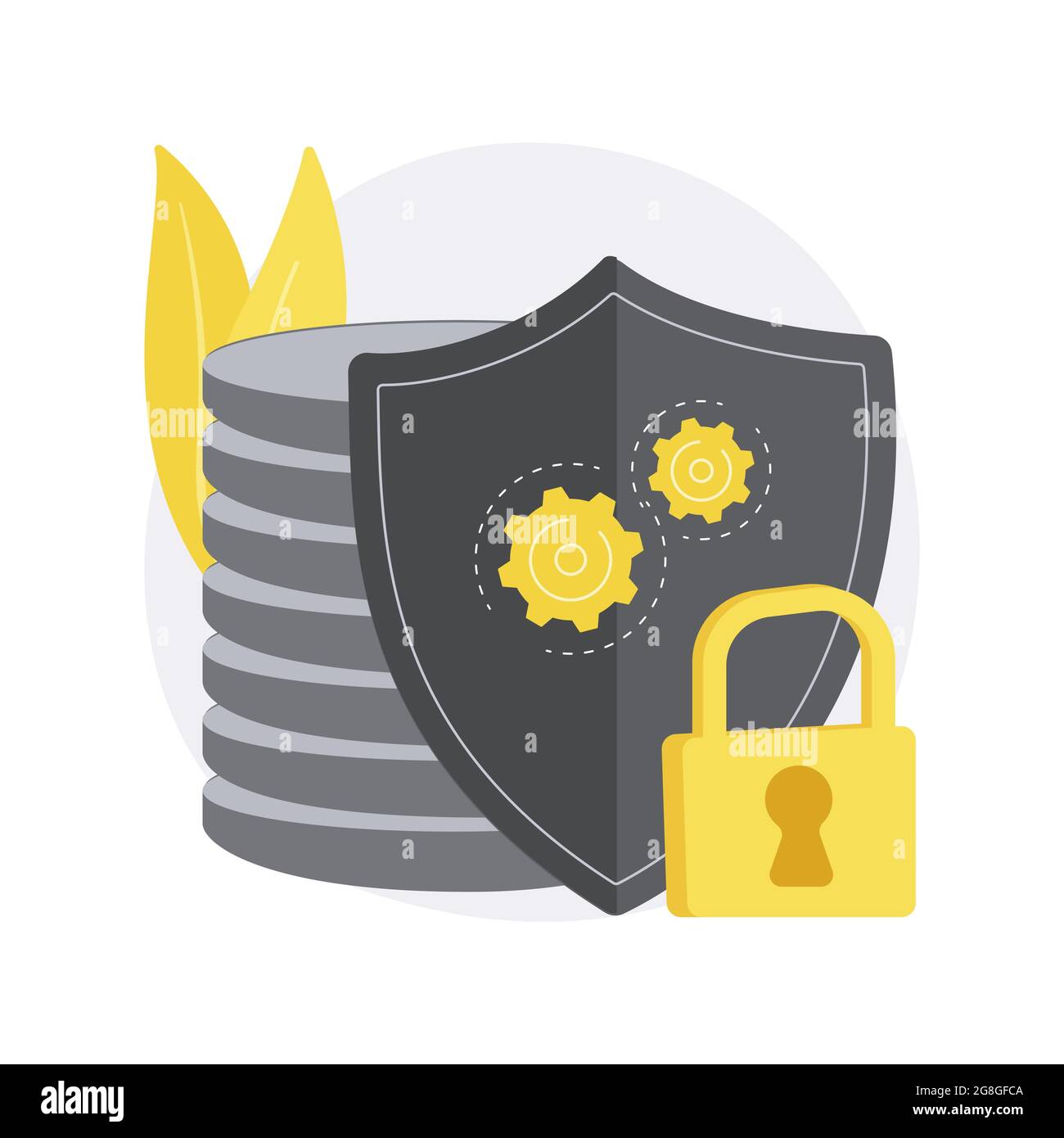 Cyber security data protection abstract concept vector illustration ...
