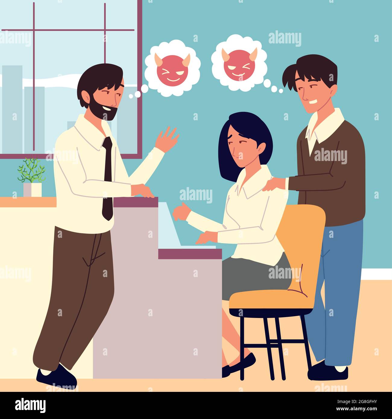 workplace harassment people Stock Vector Image & Art - Alamy