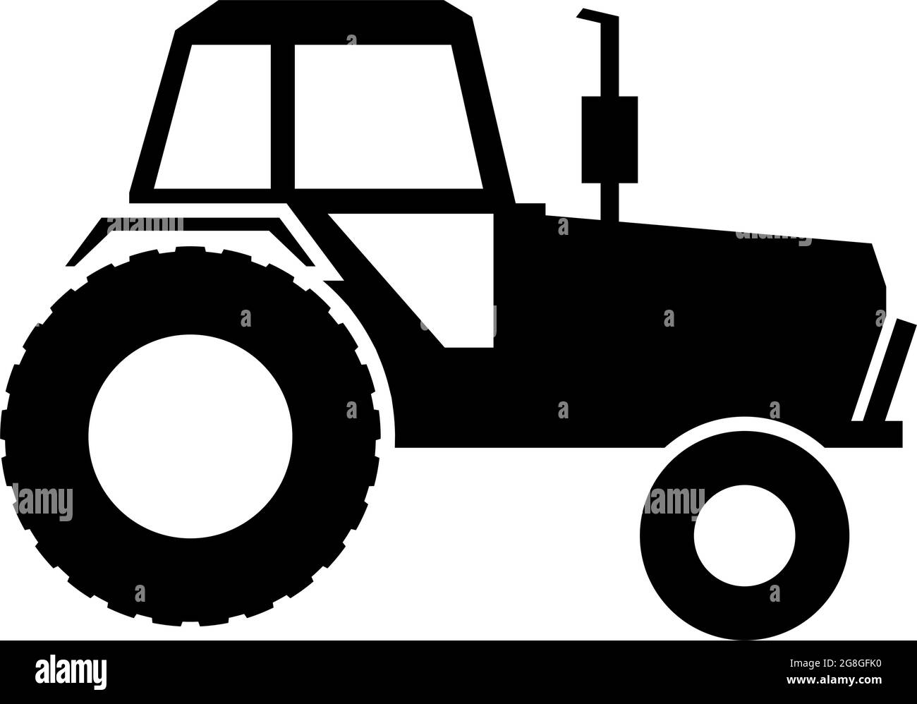Simple Tractor Silhouette
