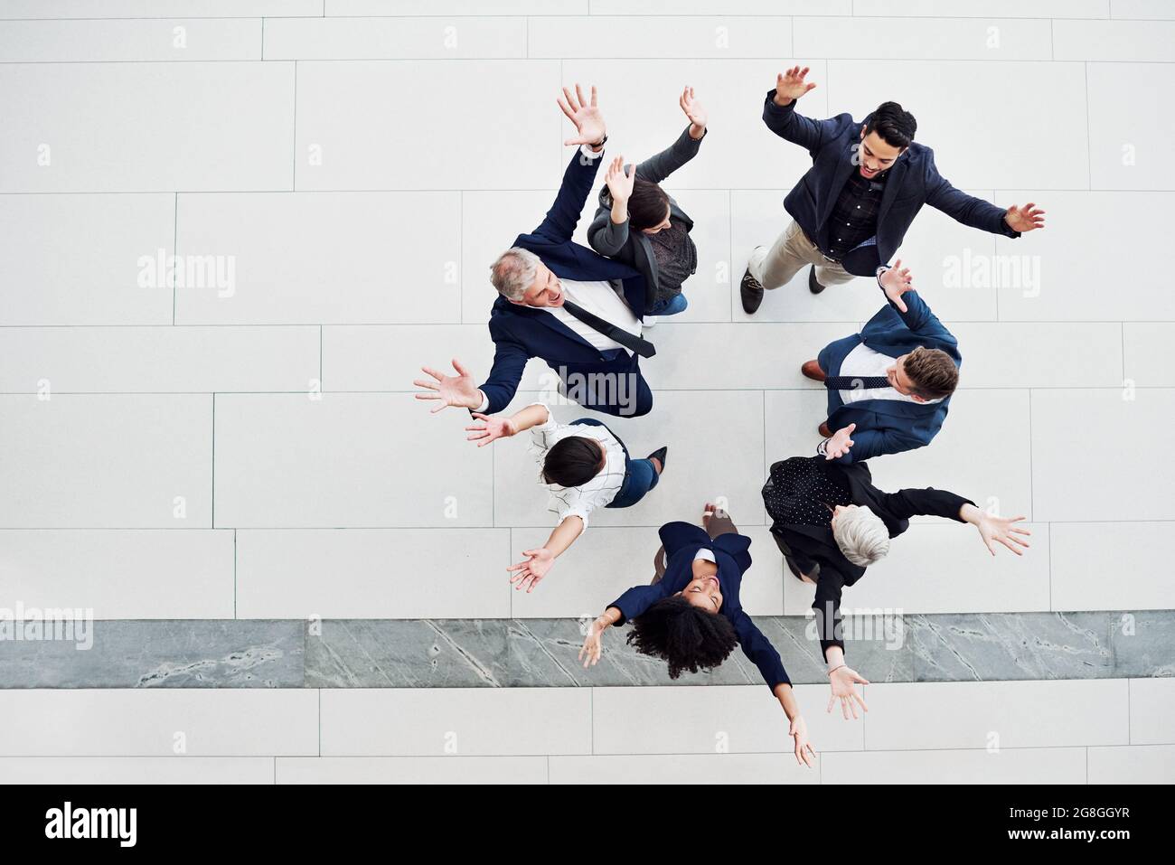 Overhead excitement hi-res stock photography and images - Alamy