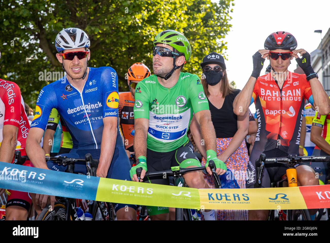 Belgian Tim Declercq of Deceuninck - Quick-Step, British Mark Cavendish ...
