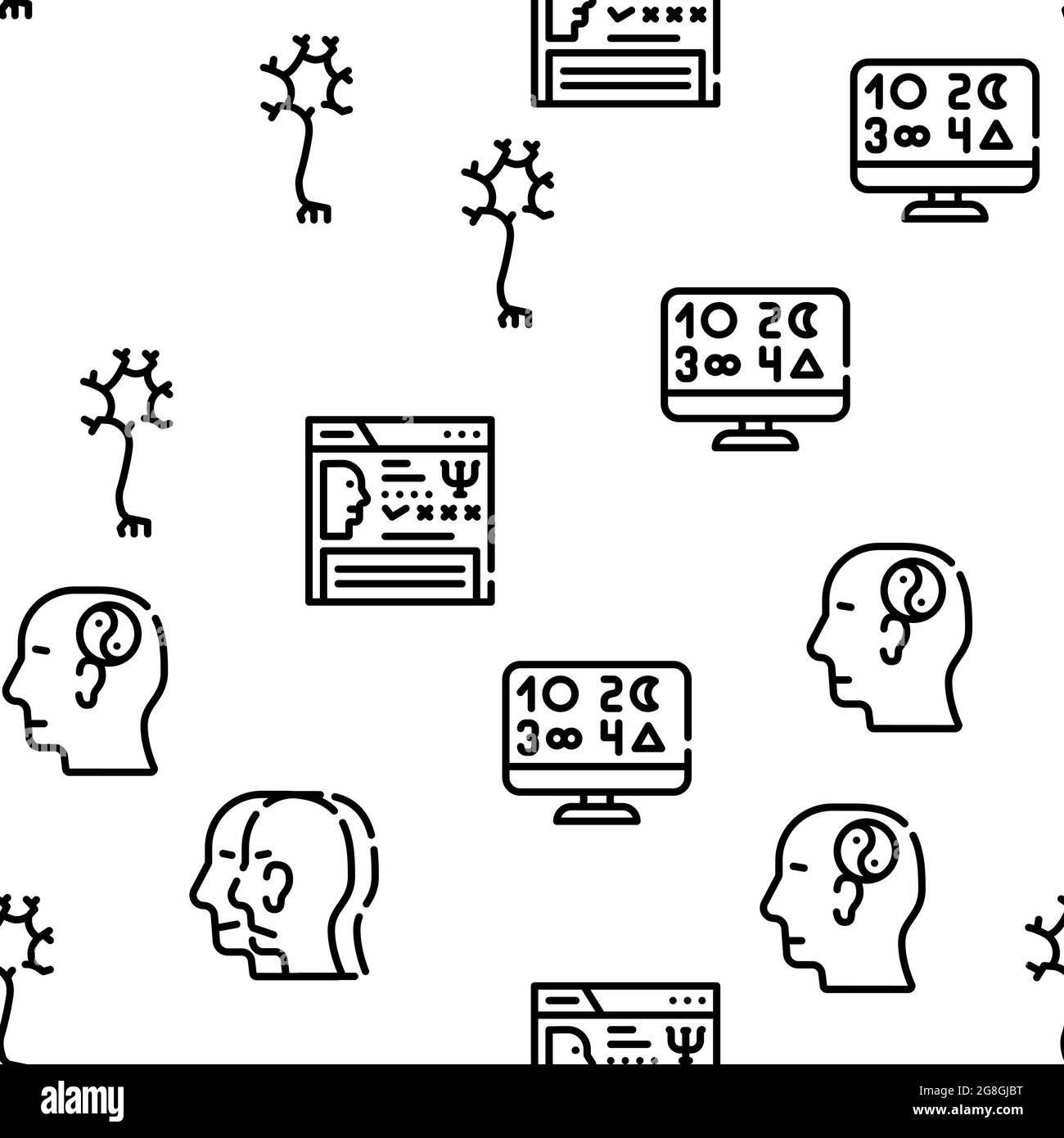 Psychologist Doctor Vector Seamless Pattern Stock Vector Image & Art ...