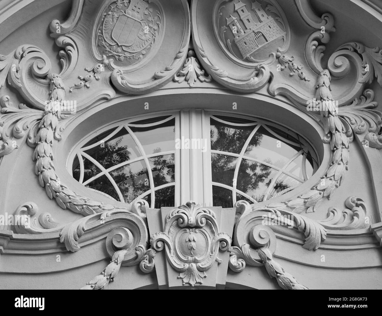 Ornate window detail Black and White Stock Photos & Images - Alamy