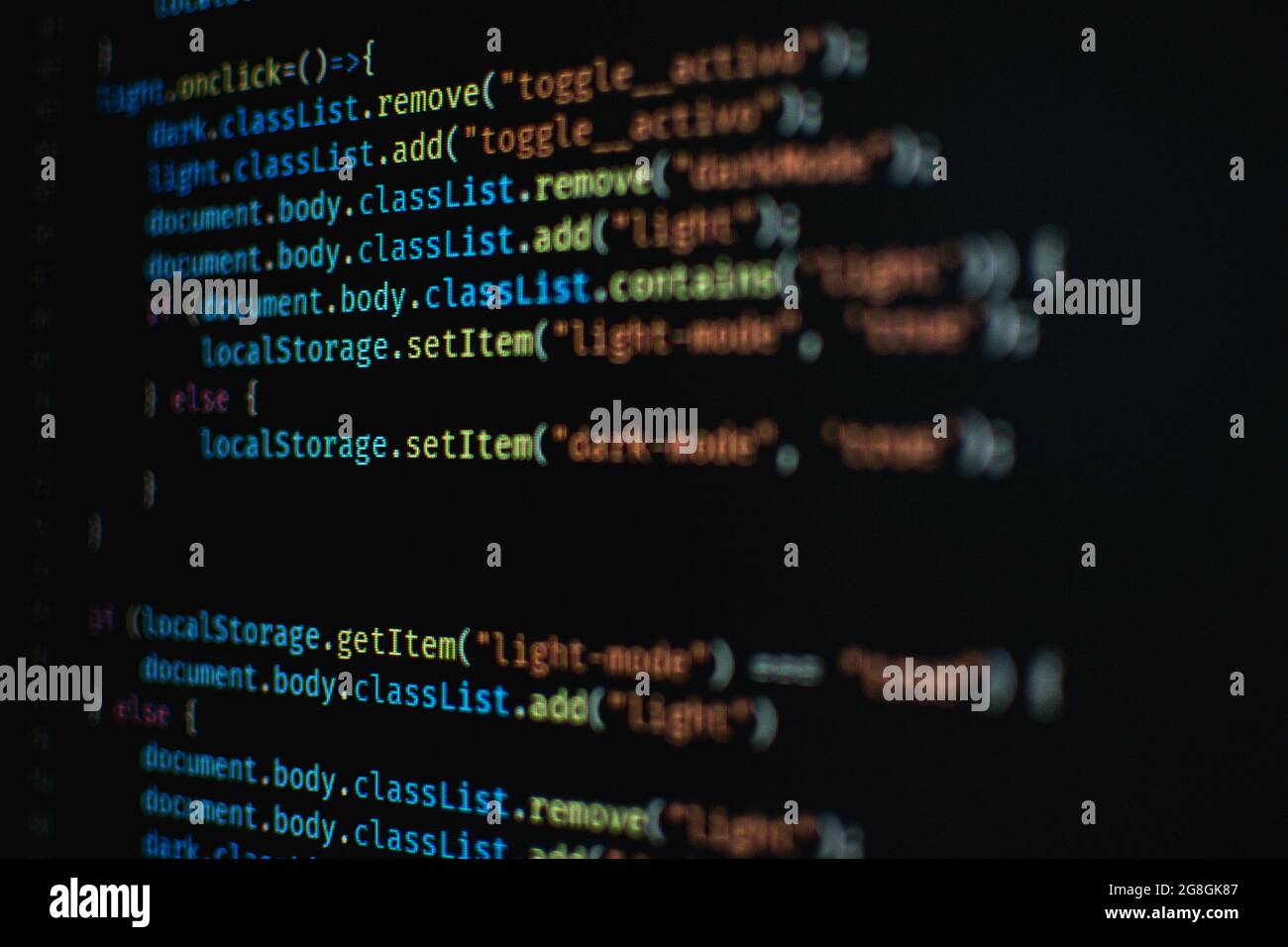 Closeup view of a computer programming language Stock Photo - Alamy