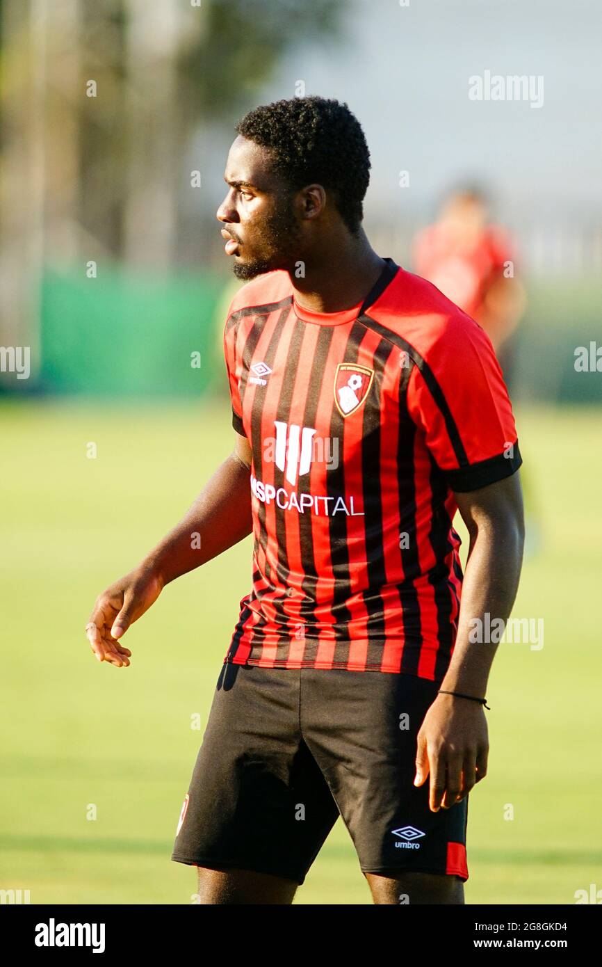 Christian Saydee in action during Granada CF vs Bournemouth FC friendly ...