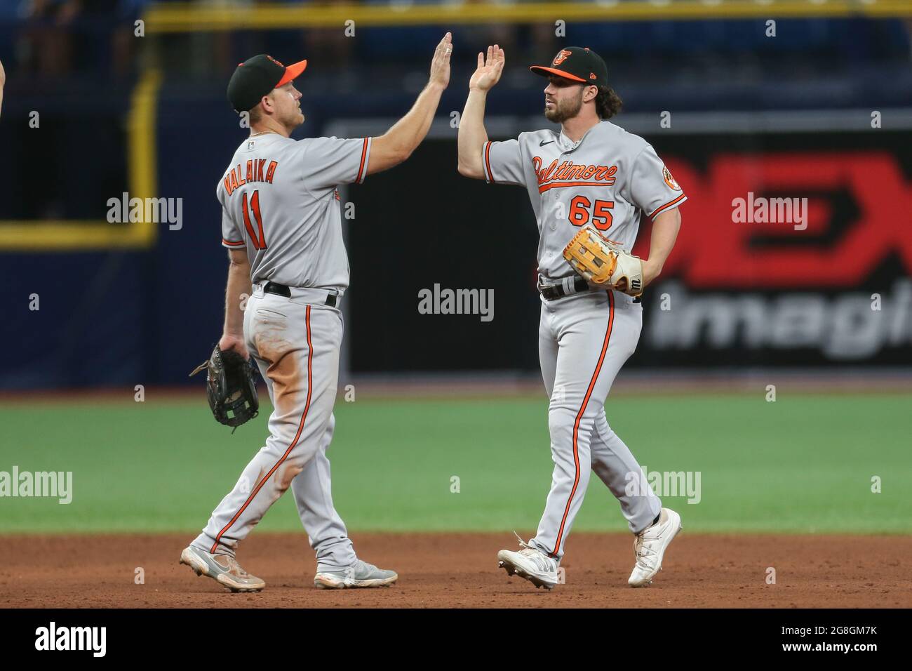 St. Petersburg, FL. USA; Baltimore Orioles third baseman Pat Valaika ...