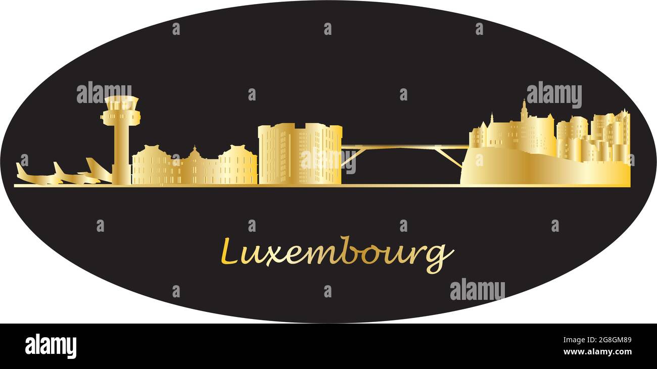illustration vector of the skyline from the city of luxembourg Stock ...