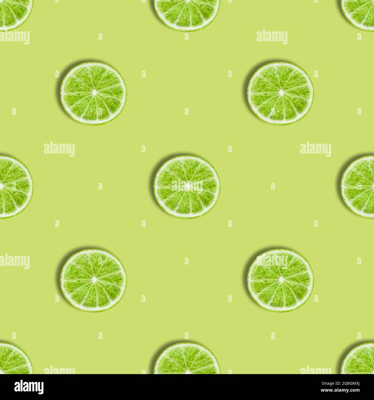 Seamless pattern with lime on a green background. Lime slices seamless ...