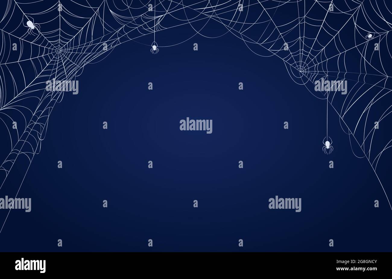 Spider web banner. Halloween spooky decorated background with cobwebs ...