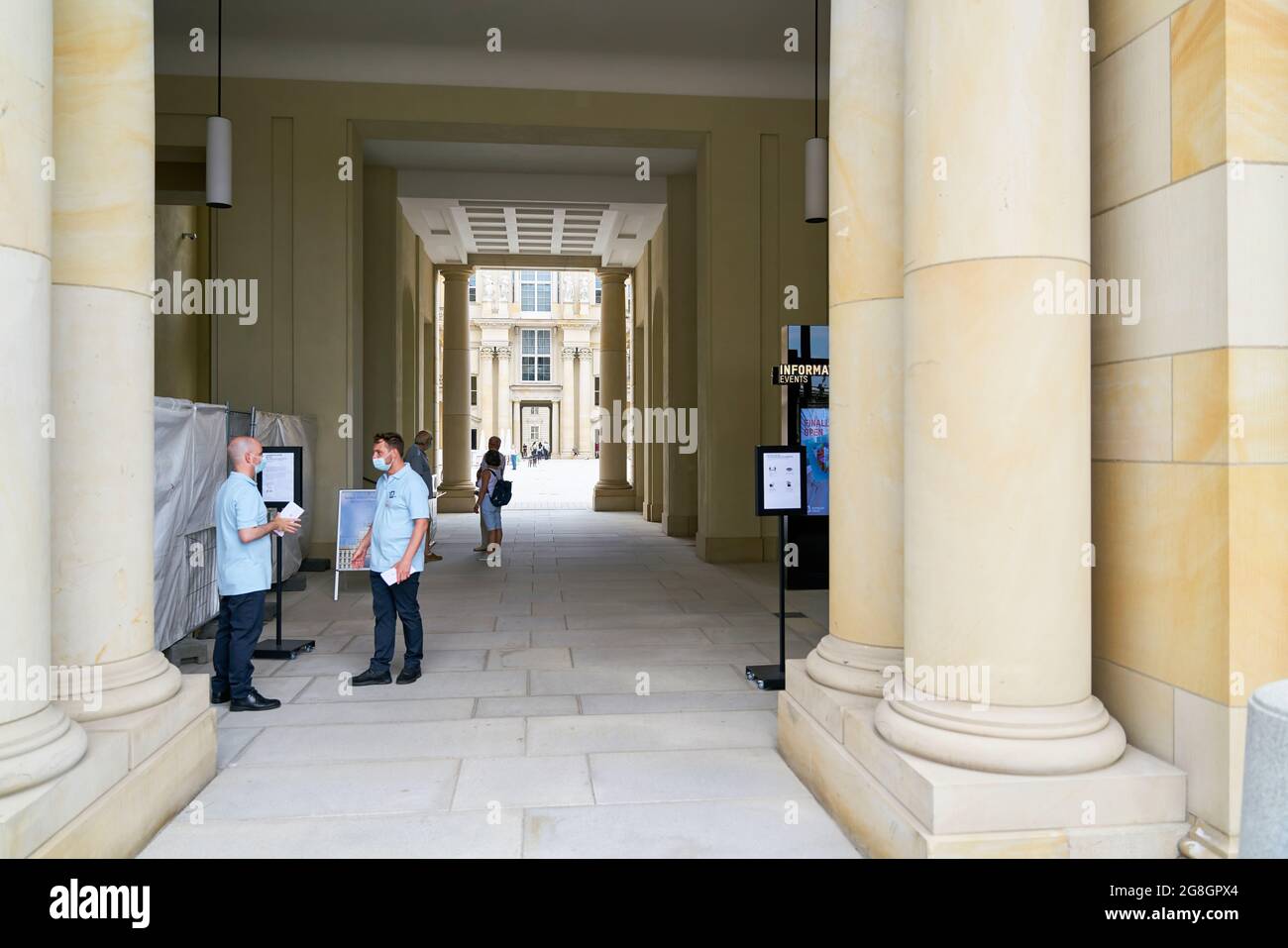 Entrance area of the Humboldt Forum, newly built according to a ...