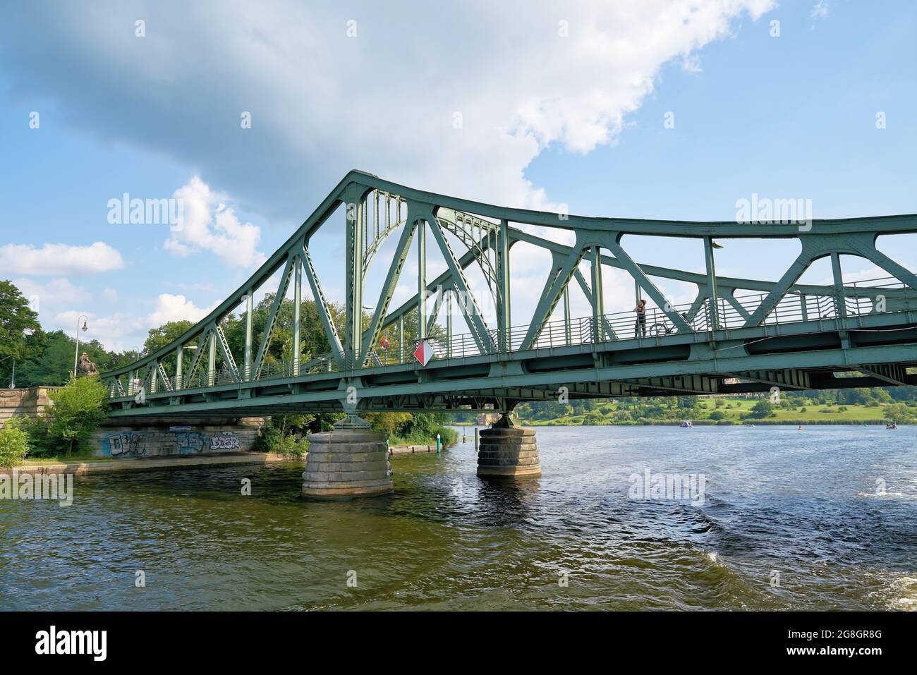 The Glienicke Bridge over the Havel River between Potsdam and Berlin, a ...