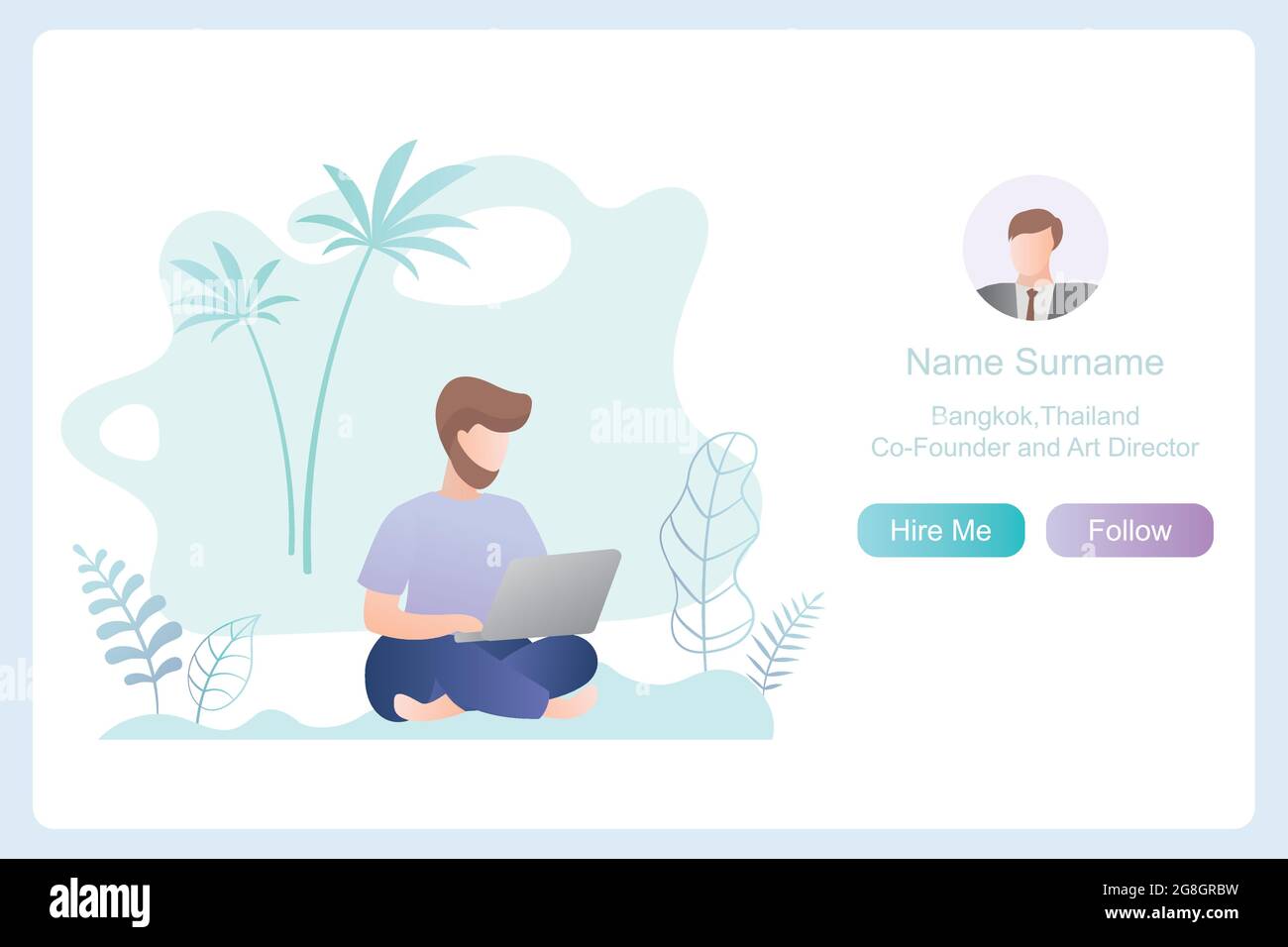 Freelancer profile hi-res stock photography and images - Alamy