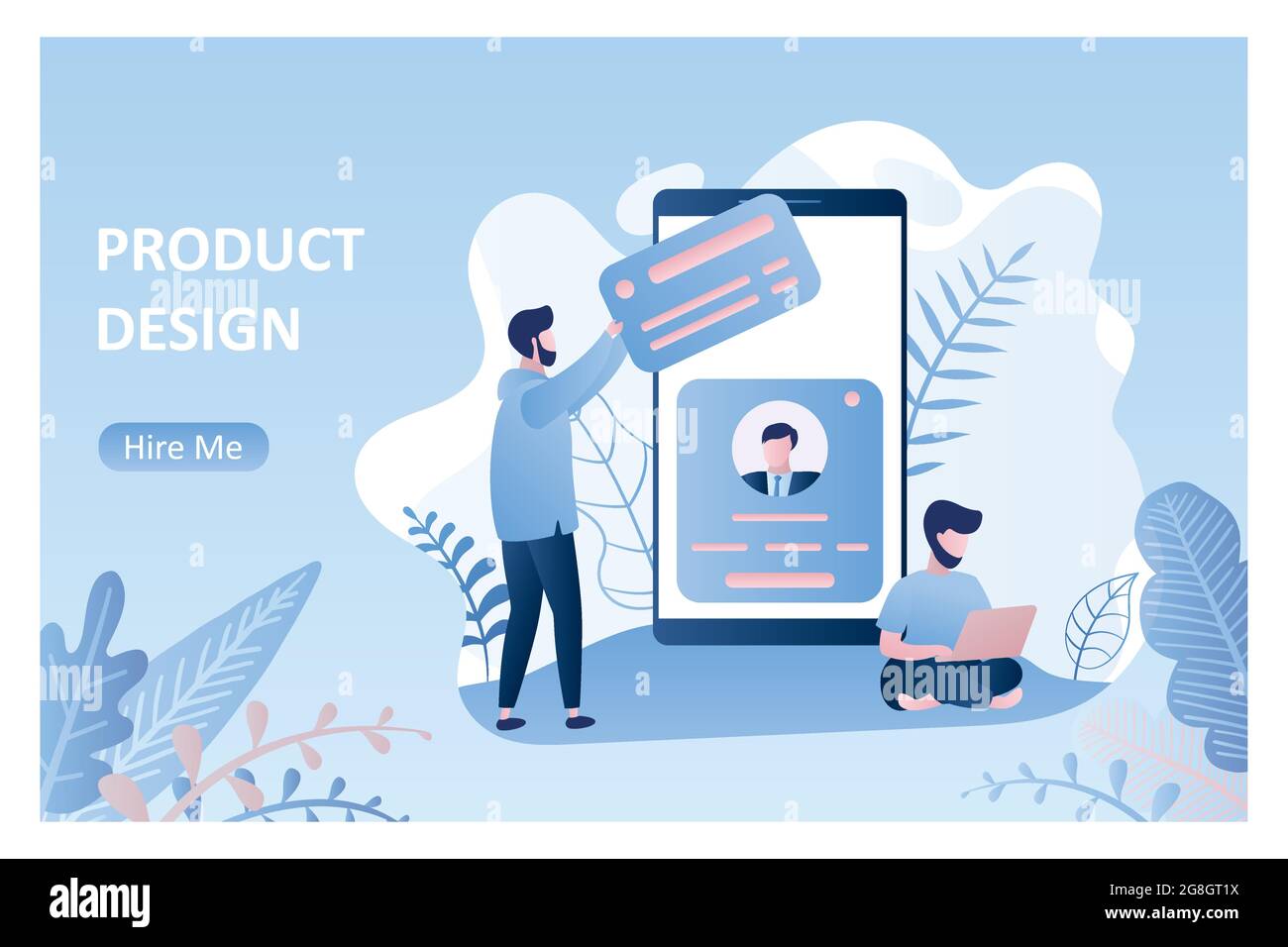 App development landing page template,people design mobile application ...