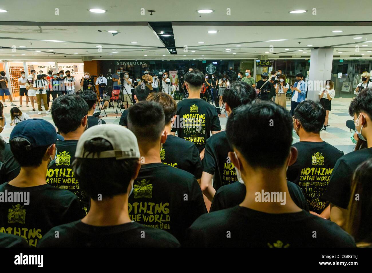 The University of Hong Kong student union executive committees attend a ...