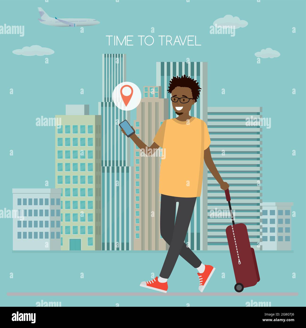 African mobile phone city Stock Vector Images - Alamy