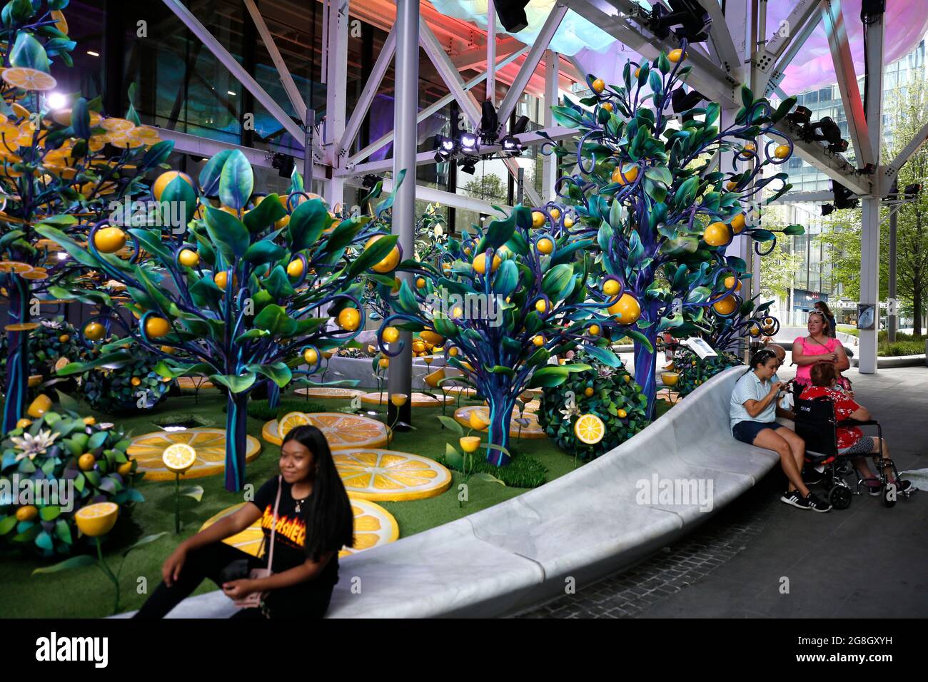 New York, United States. 18th July, 2021. People enjoy the fabricated ...