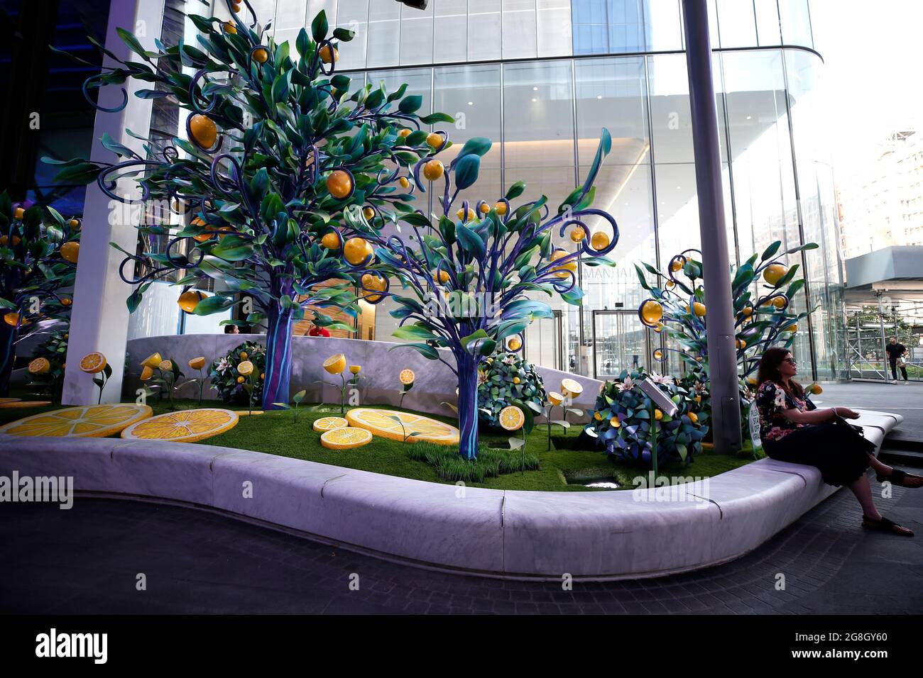 New York, United States. 18th July, 2021. People enjoy the fabricated ...