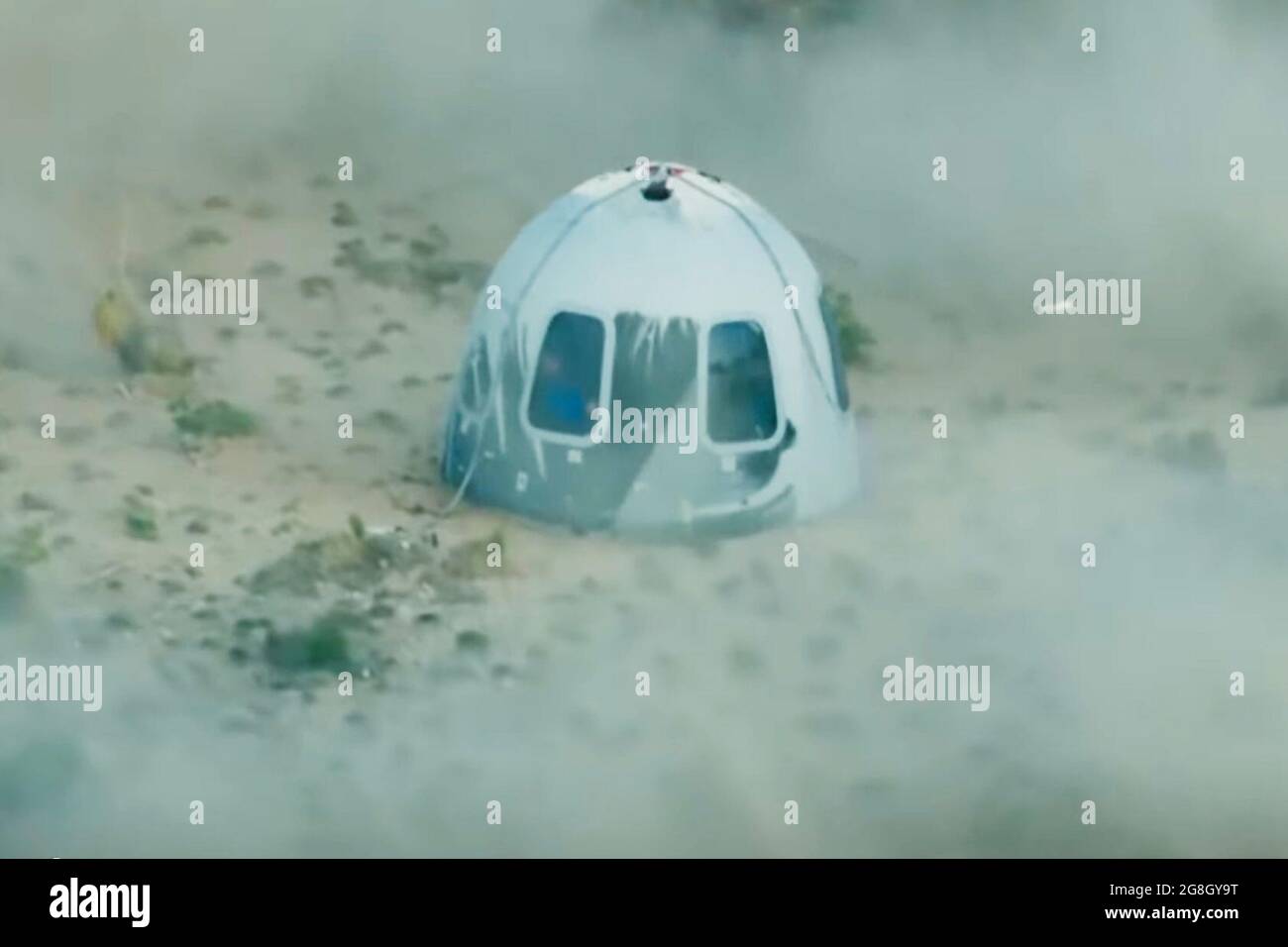 Texas, USA. 21st July, 2021. A screenshot taken from a live video ...