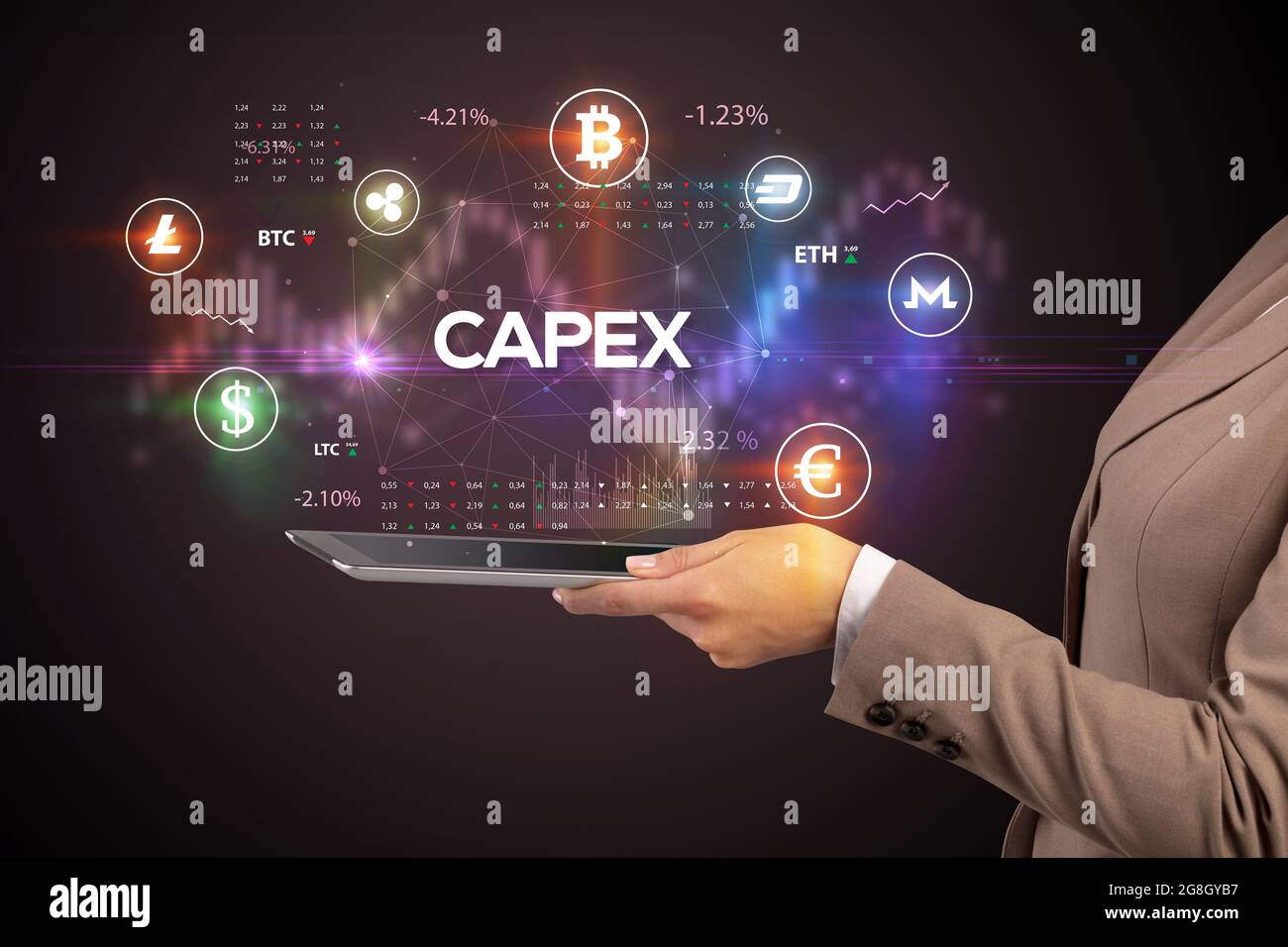 Close-up of a touchscreen with inscription Stock Photo - Alamy