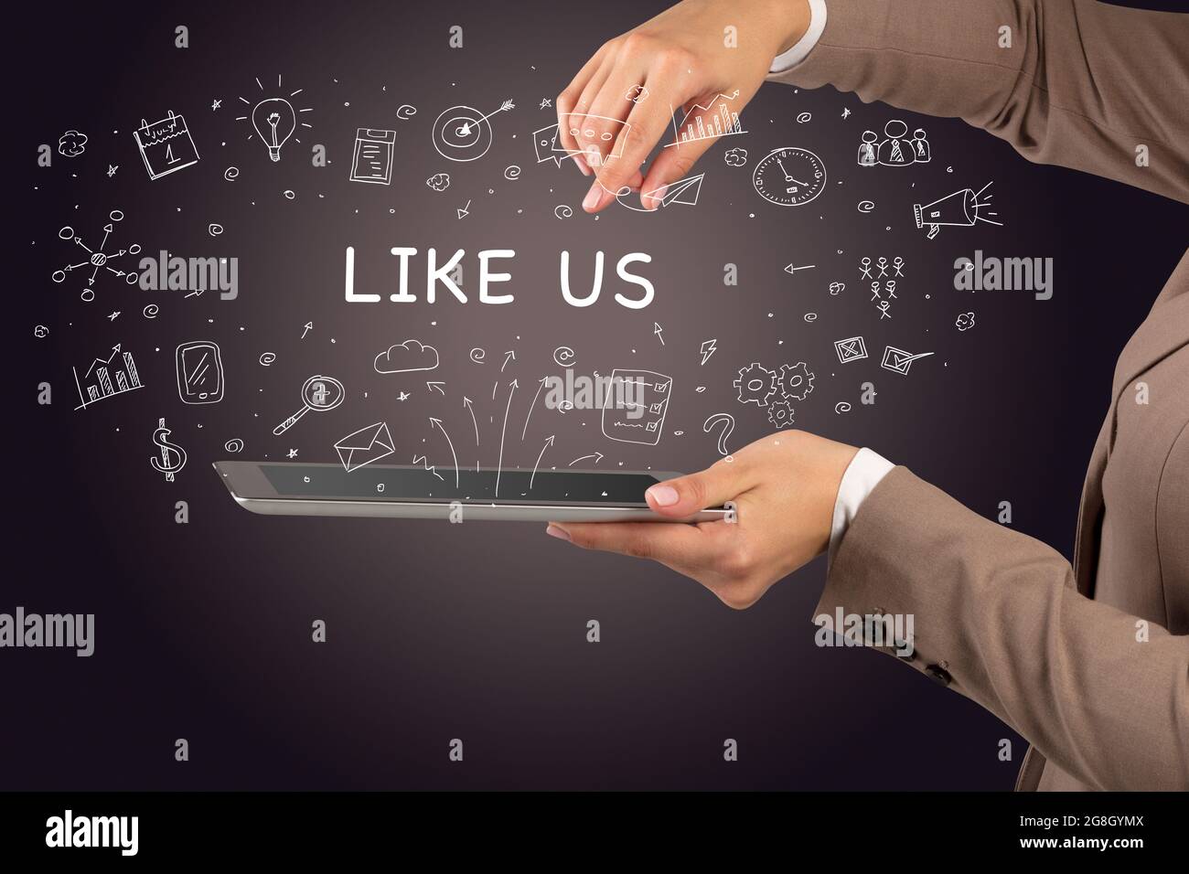 Close-up of a touchscreen, social media concept Stock Photo - Alamy