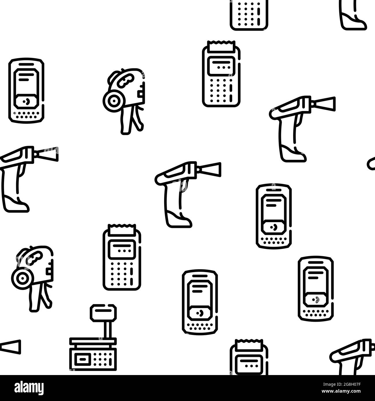 Shop Equipment Device Vector Seamless Pattern Stock Vector Image & Art ...