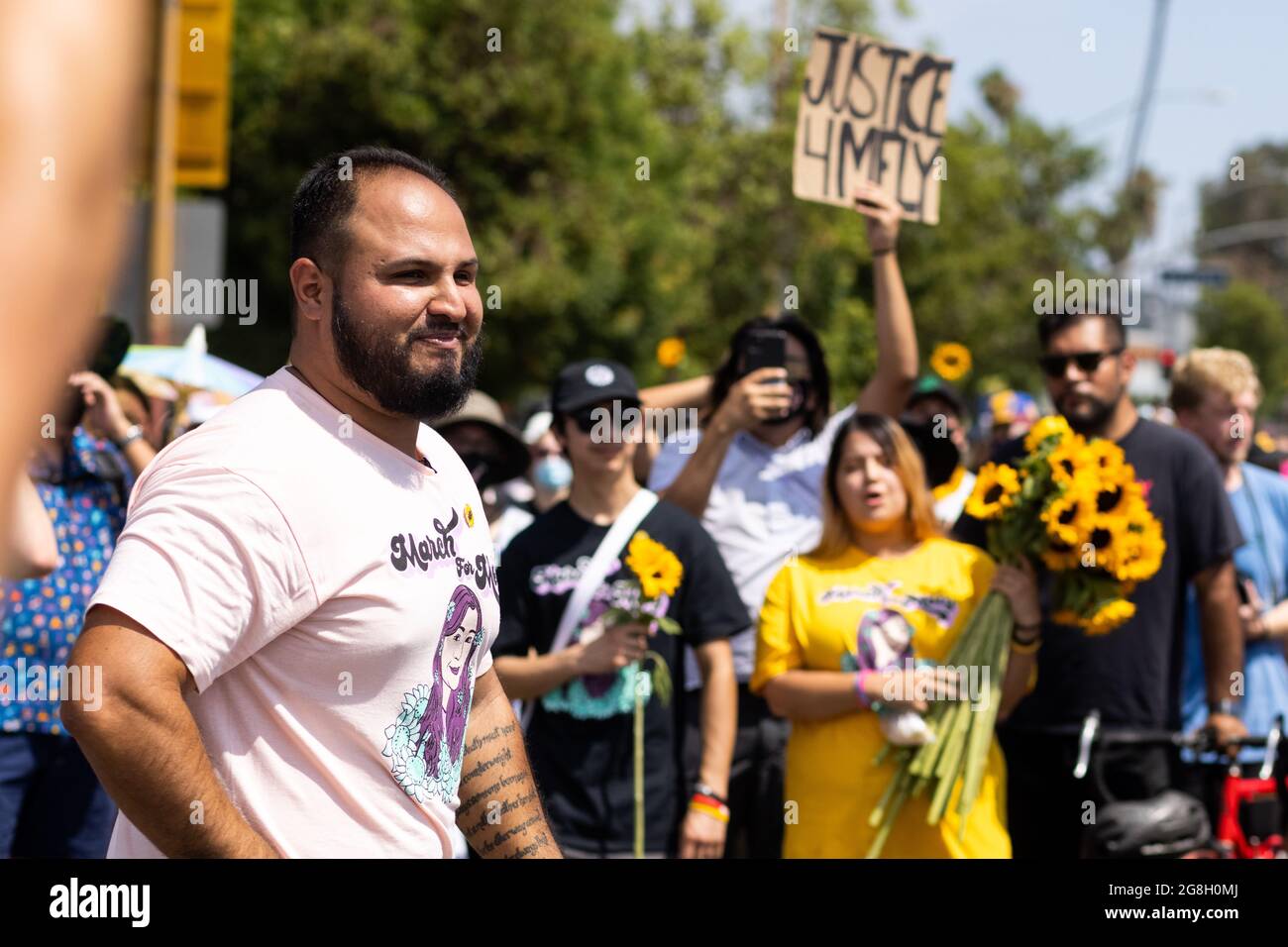 Los Angeles, USA. 18th July, 2021. Albert Corado, brother of Melyda ...