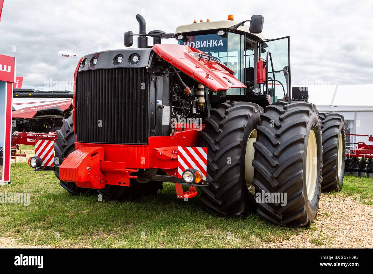 Russia, Leningrad Region - June, 2019: Powerful tractors brand ...
