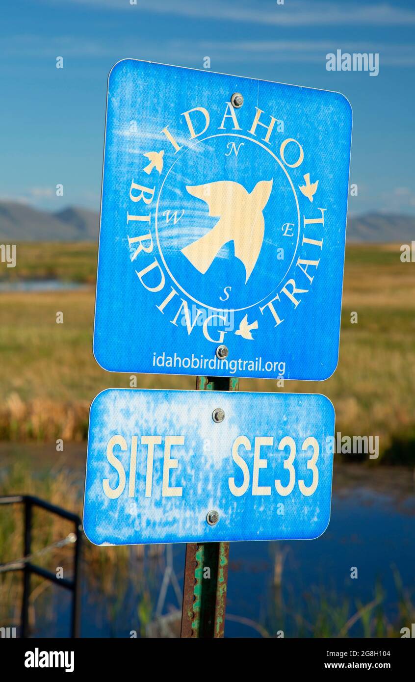 Idaho Birding Trail sign, Bear Lake National Wildlife Refuge, Idaho ...
