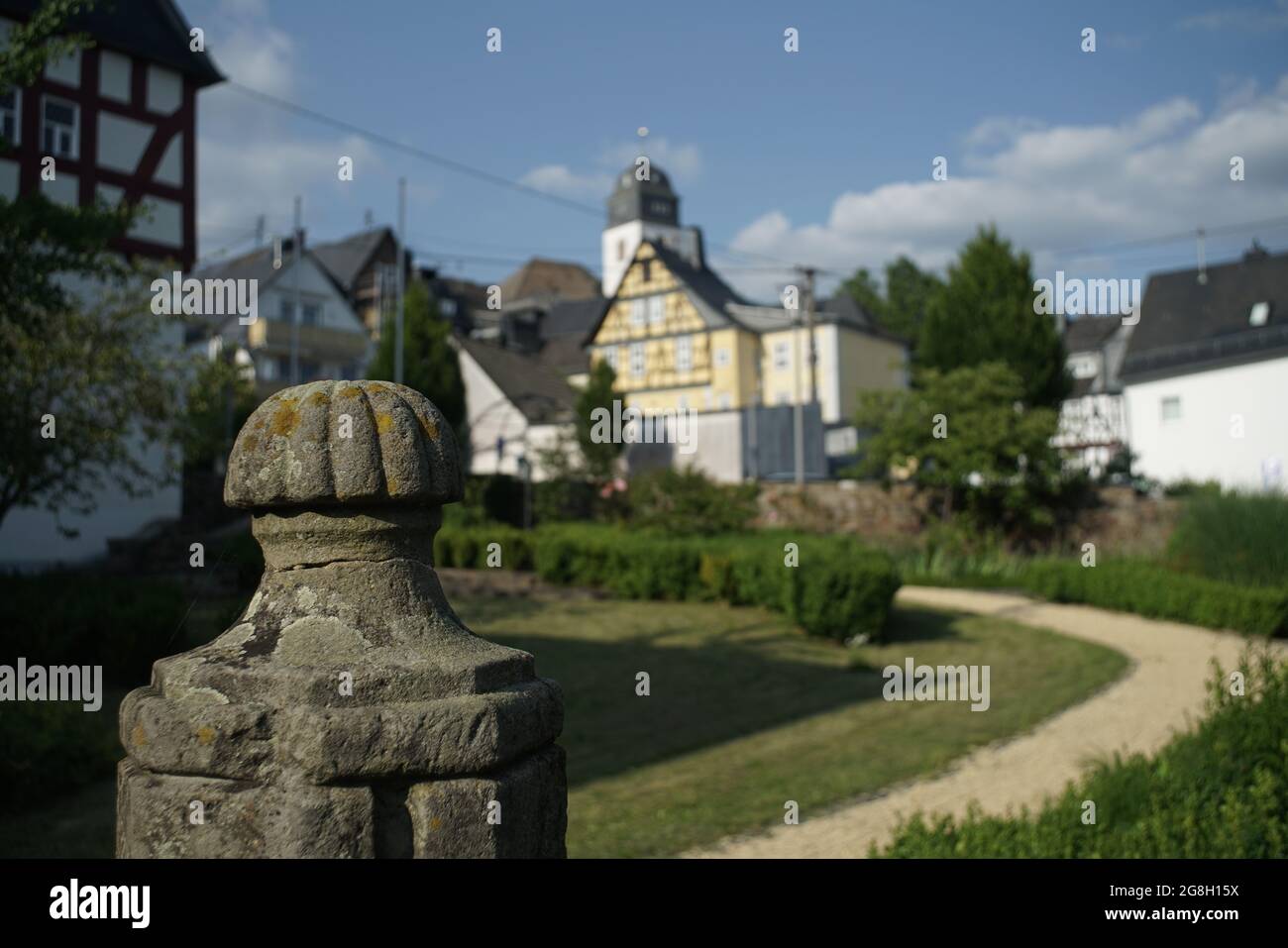 Old Town of Hachenburg, Westerwald in the central part of western ...