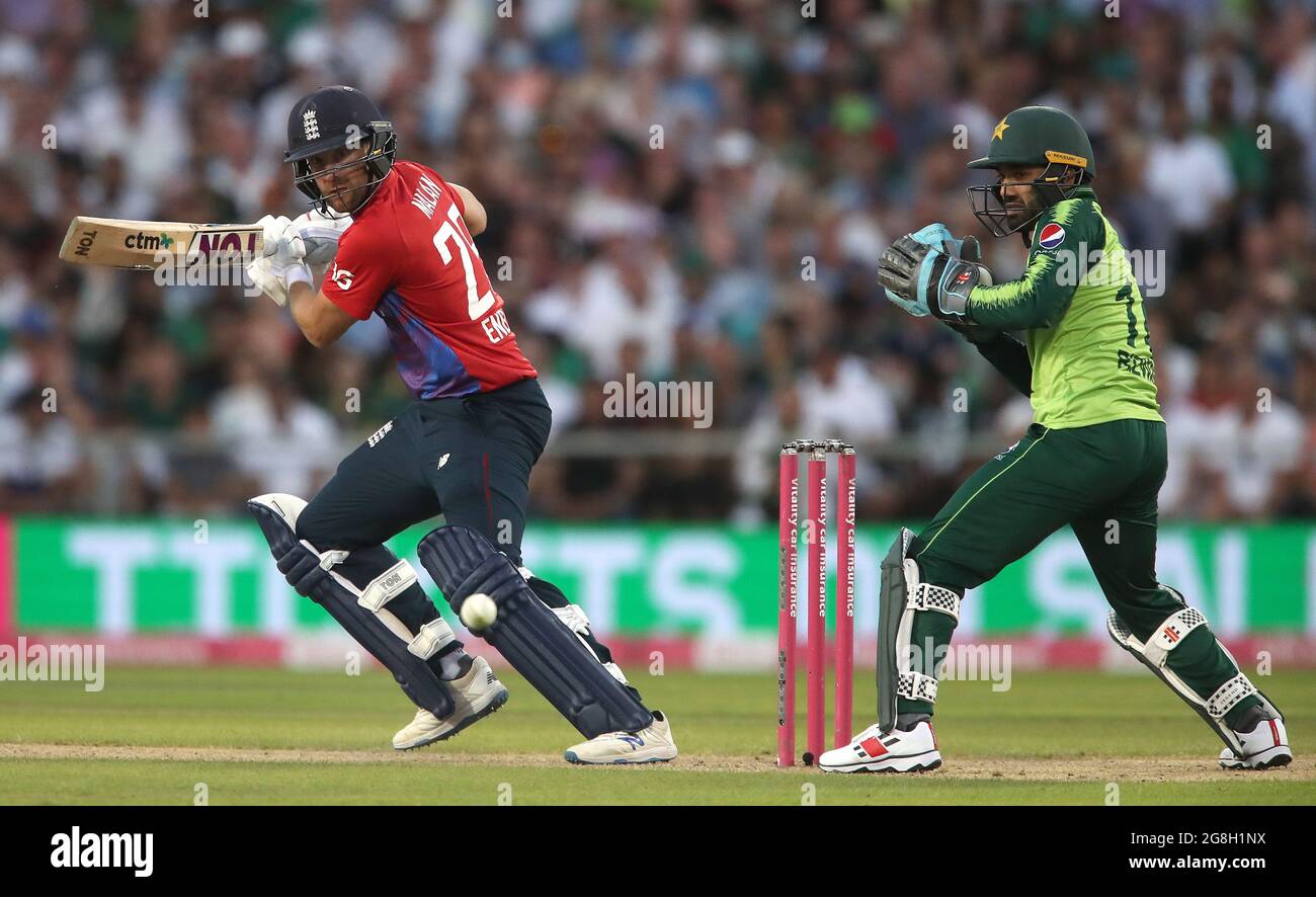 England's Dawid Malan bats during the Twenty20 International match at ...