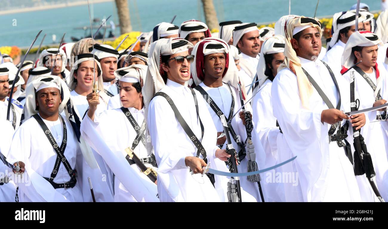 Qatar national day celebration Stock Photo - Alamy