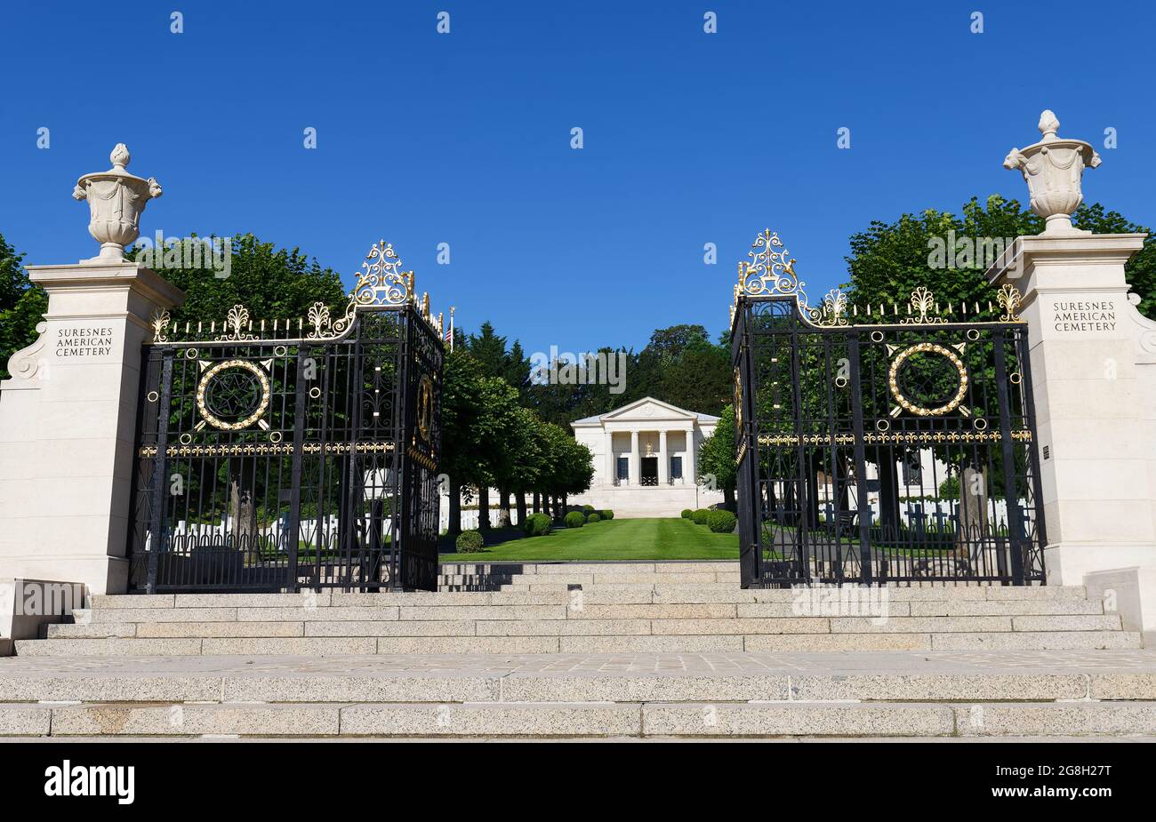 The entry into Suresnes American Cemetery. It located just outside ...
