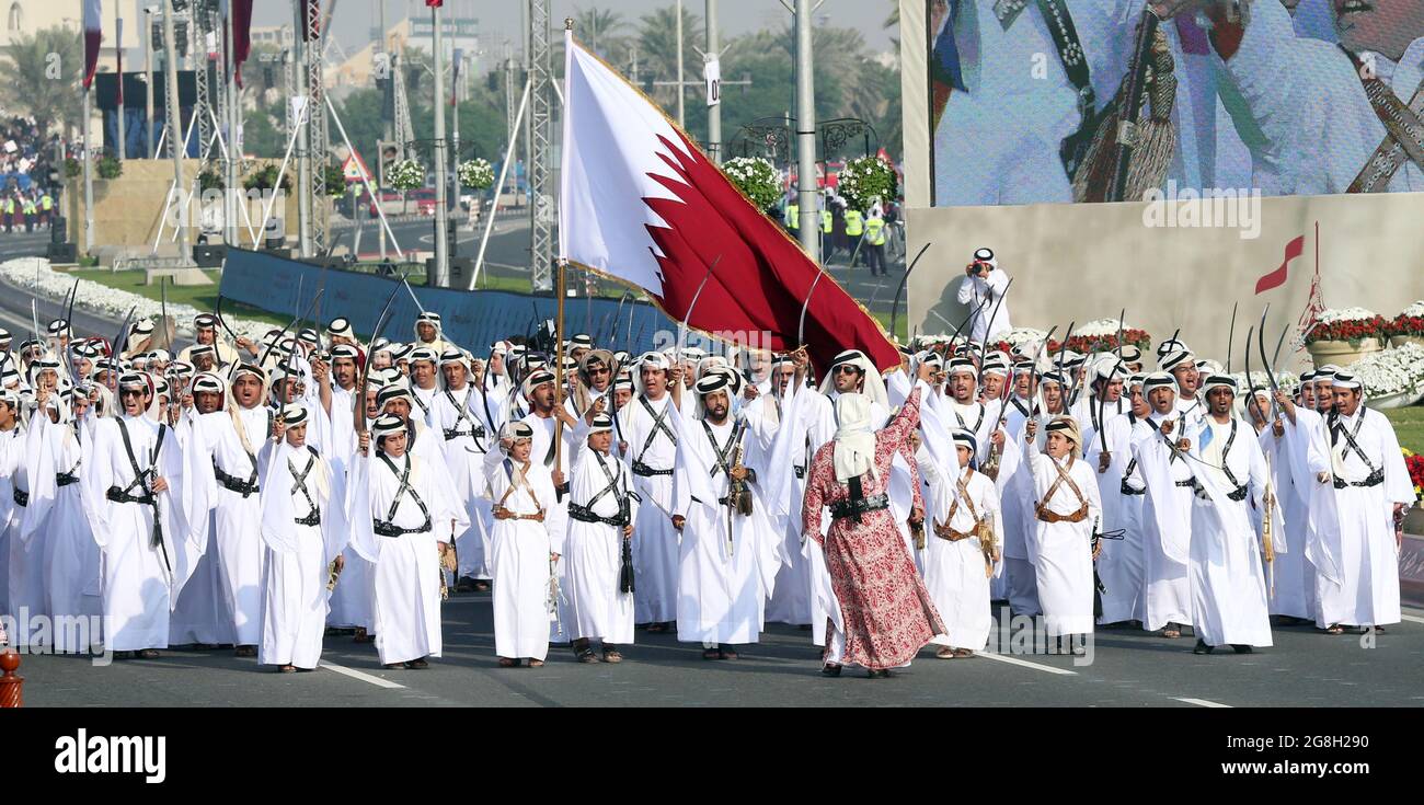 Qatar national day celebration Stock Photo - Alamy