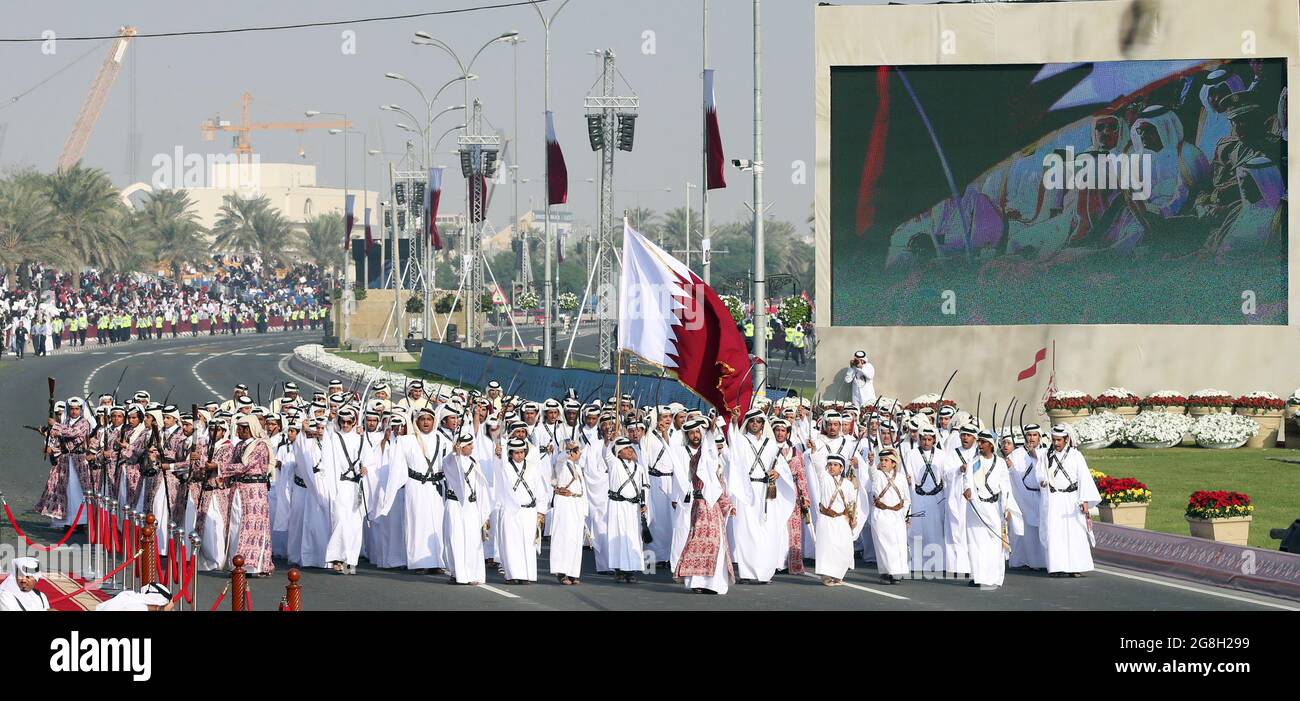 Qatar national day celebration Stock Photo - Alamy