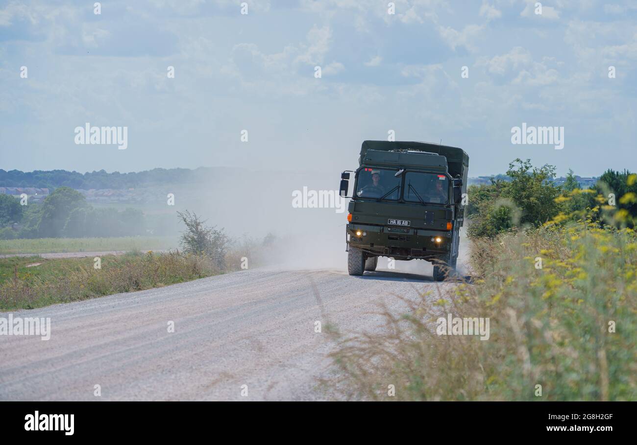 British army M.A.N. 4x4 SV logistics lorry vehicle truck on exercise ...