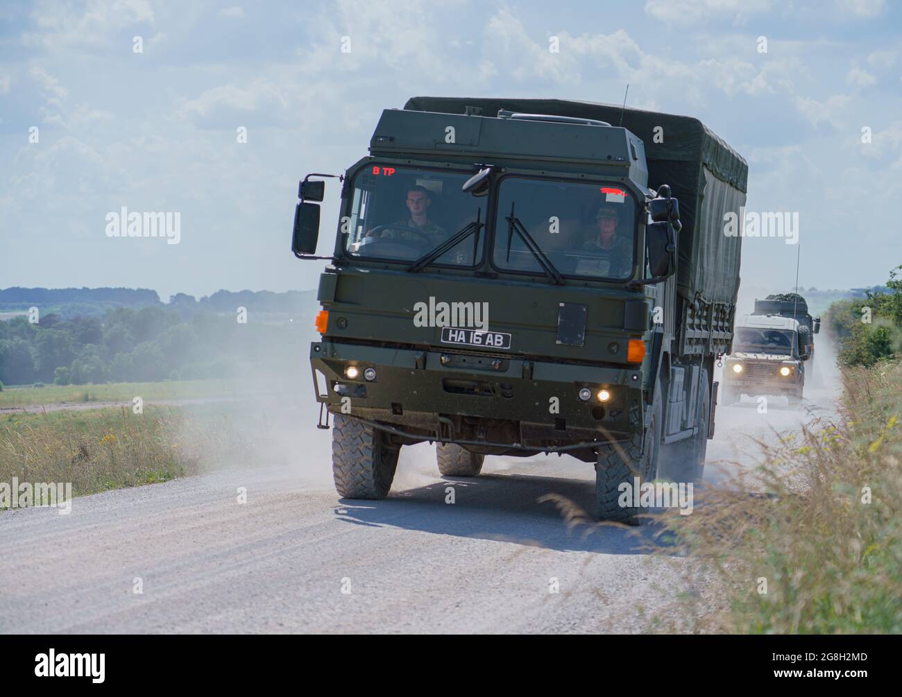 British army M.A.N. 4x4 SV logistics lorry vehicle truck on exercise ...