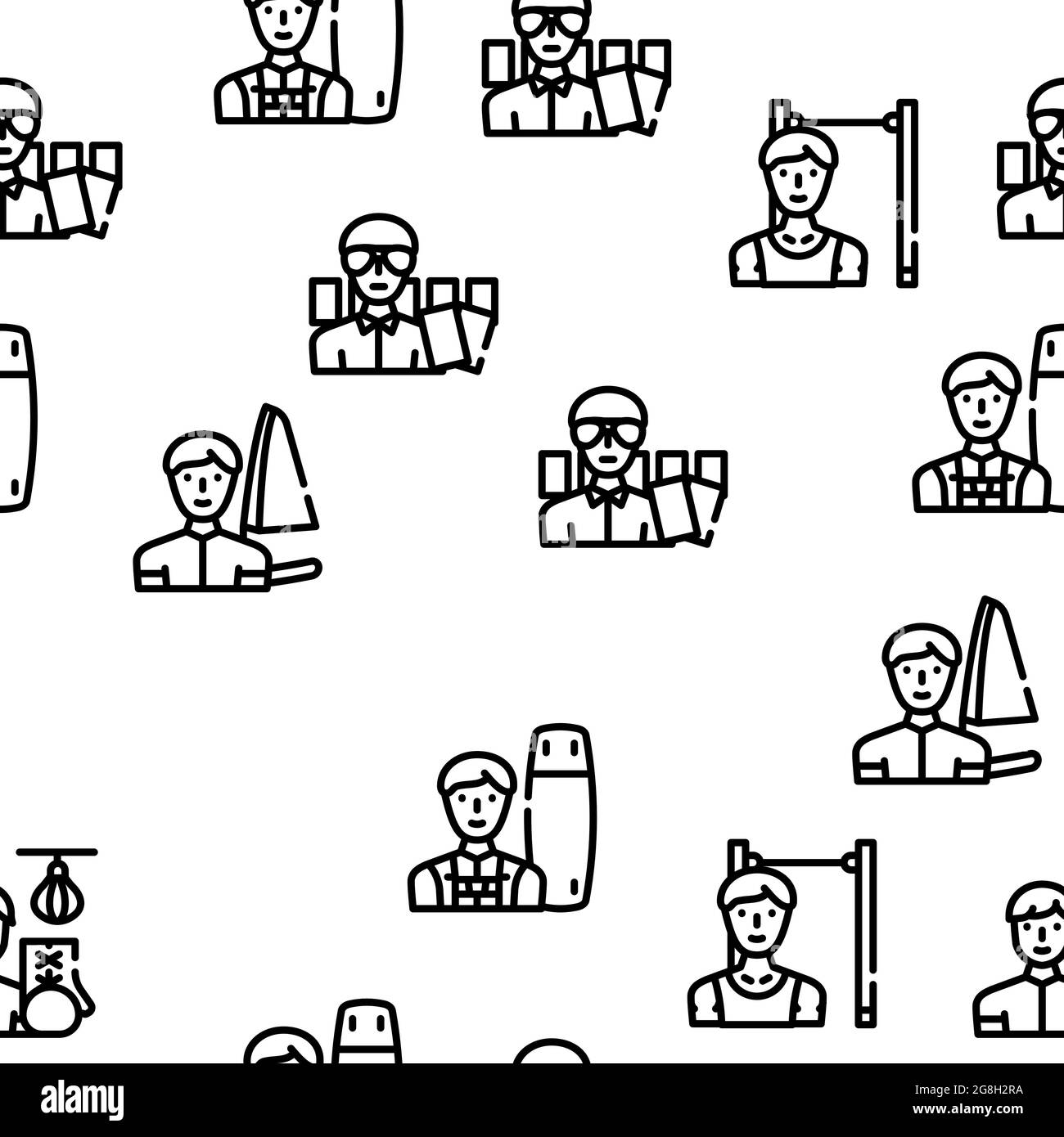 Male Sport Activities Vector Seamless Pattern Stock Vector Image & Art ...