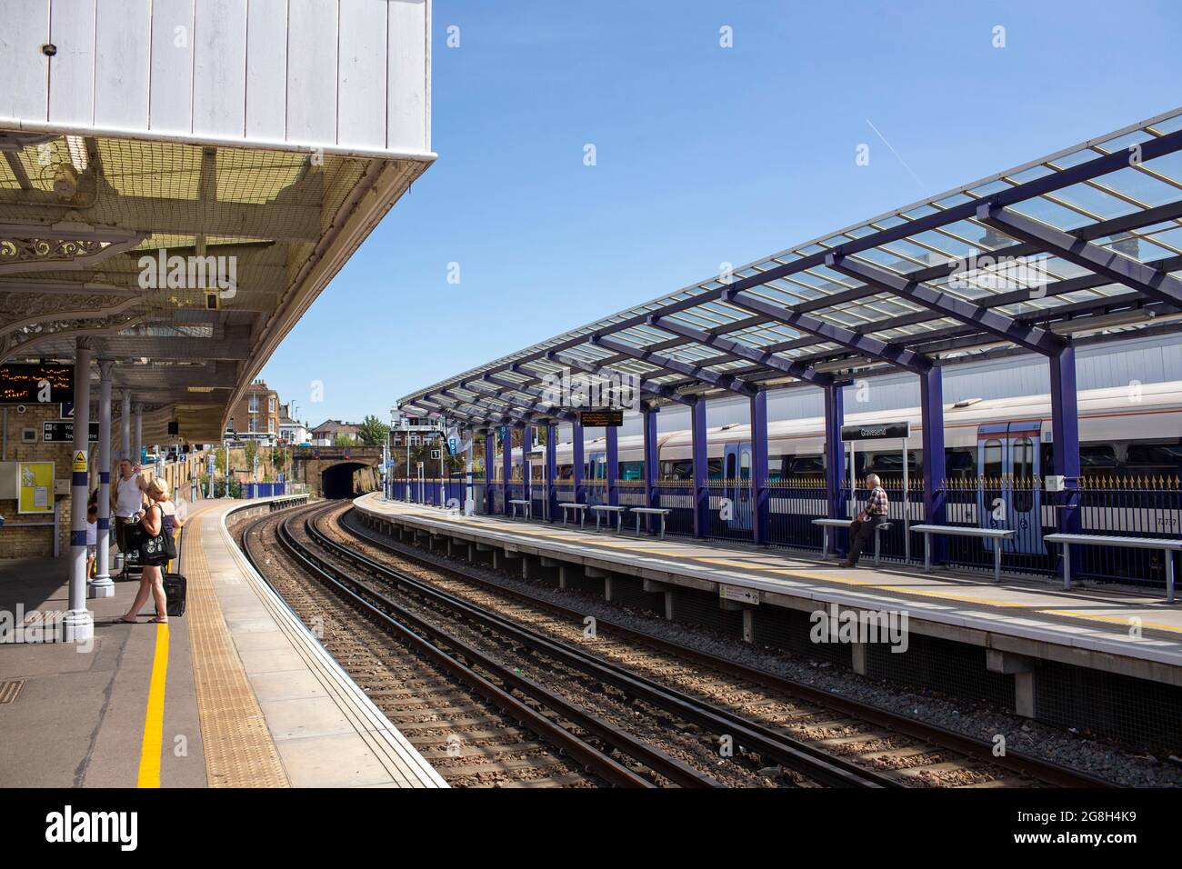 Gravesend railway station in the Medway valley, Kent, UK Stock Photo ...